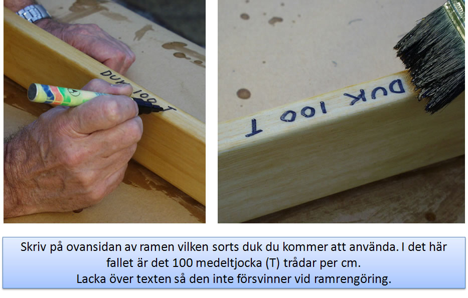 tryckbord och tryckram